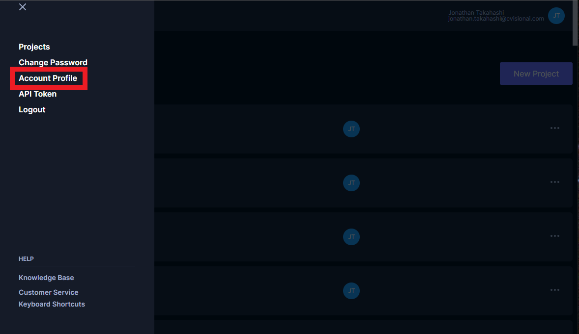 Update account profile | Tator