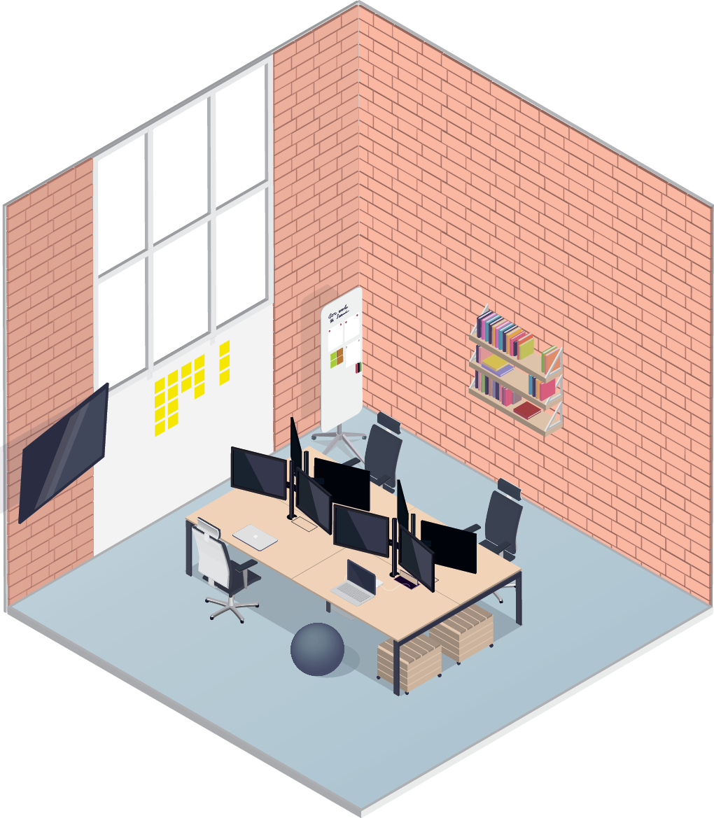 Teal Workspace by Chilid