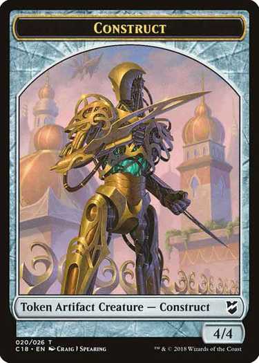 4/4 Colorless Construct Artifact Creature Token | MTG.onl Tokens