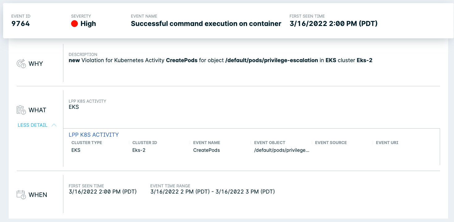 Kubernetes Audit Logs Overview | Lacework Documentation