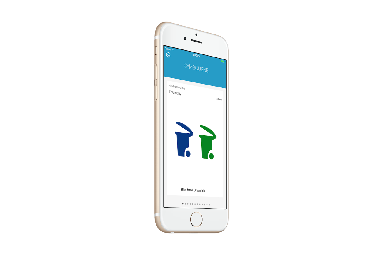 BinTime App – iPhone app for finding out your bin collection time.