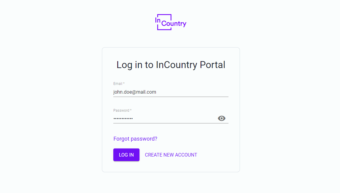 Getting Started with InCountry Portal | InCountry Docs