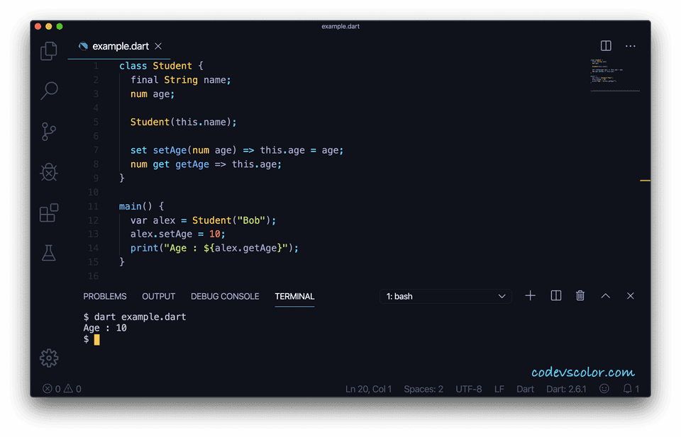 Instance method in Dart with examples - CodeVsColor