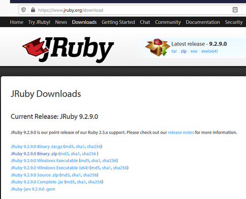 Installing JRuby on Windows 10