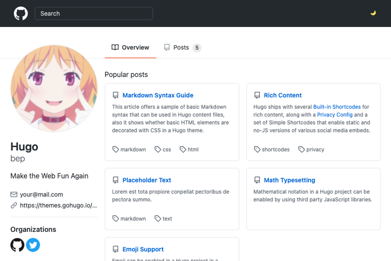 Complete List | Hugo Themes