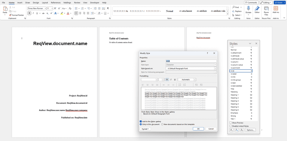 Export Documents to DOCX | ReqView