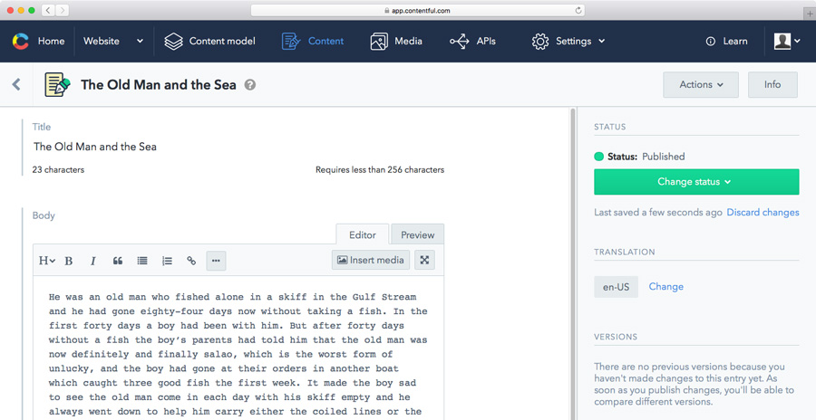 Contentful: a developer-friendly, API-first CMS