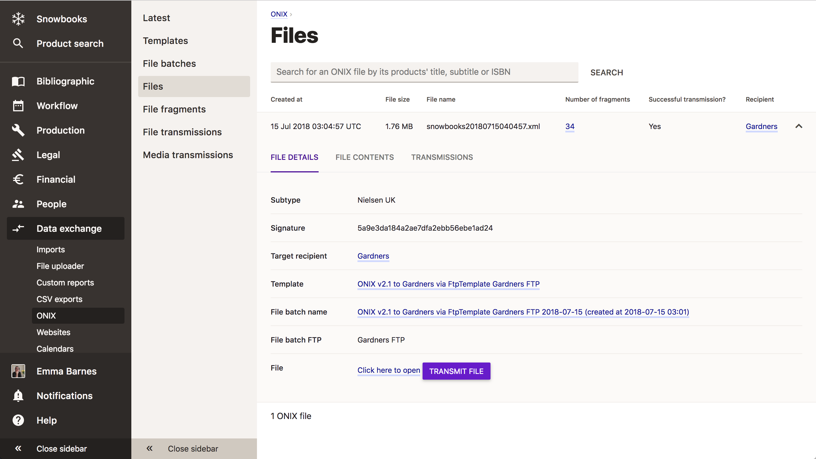 Check ONIX set up and transmission | Consonance