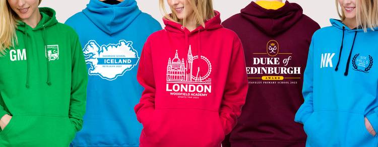School Trip Hoodies — Personalised hoodies for school trips
