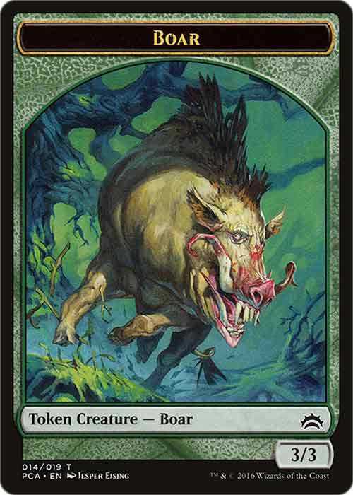 3/3 Green Boar Creature Token | MTG.onl Tokens