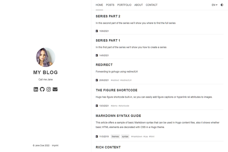 Complete List | Hugo Themes