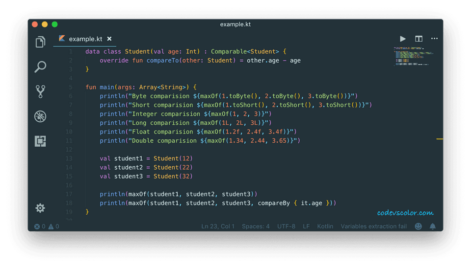 Find The Maximum Of Two Or Three Values In Kotlin Using Maxof Function Codevscolor