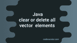 Java program to clear a vector or delete all elements of a vector ...