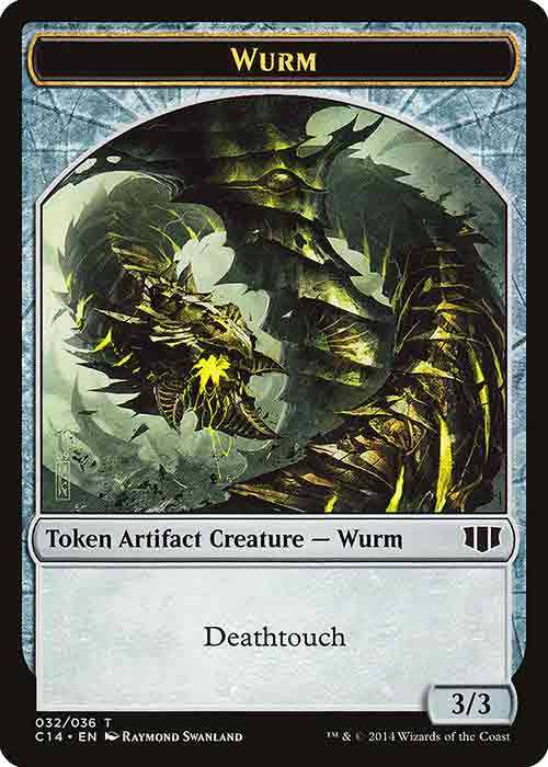 3/3 Colorless Wurm Artifact Creature Token | MTG.onl Tokens