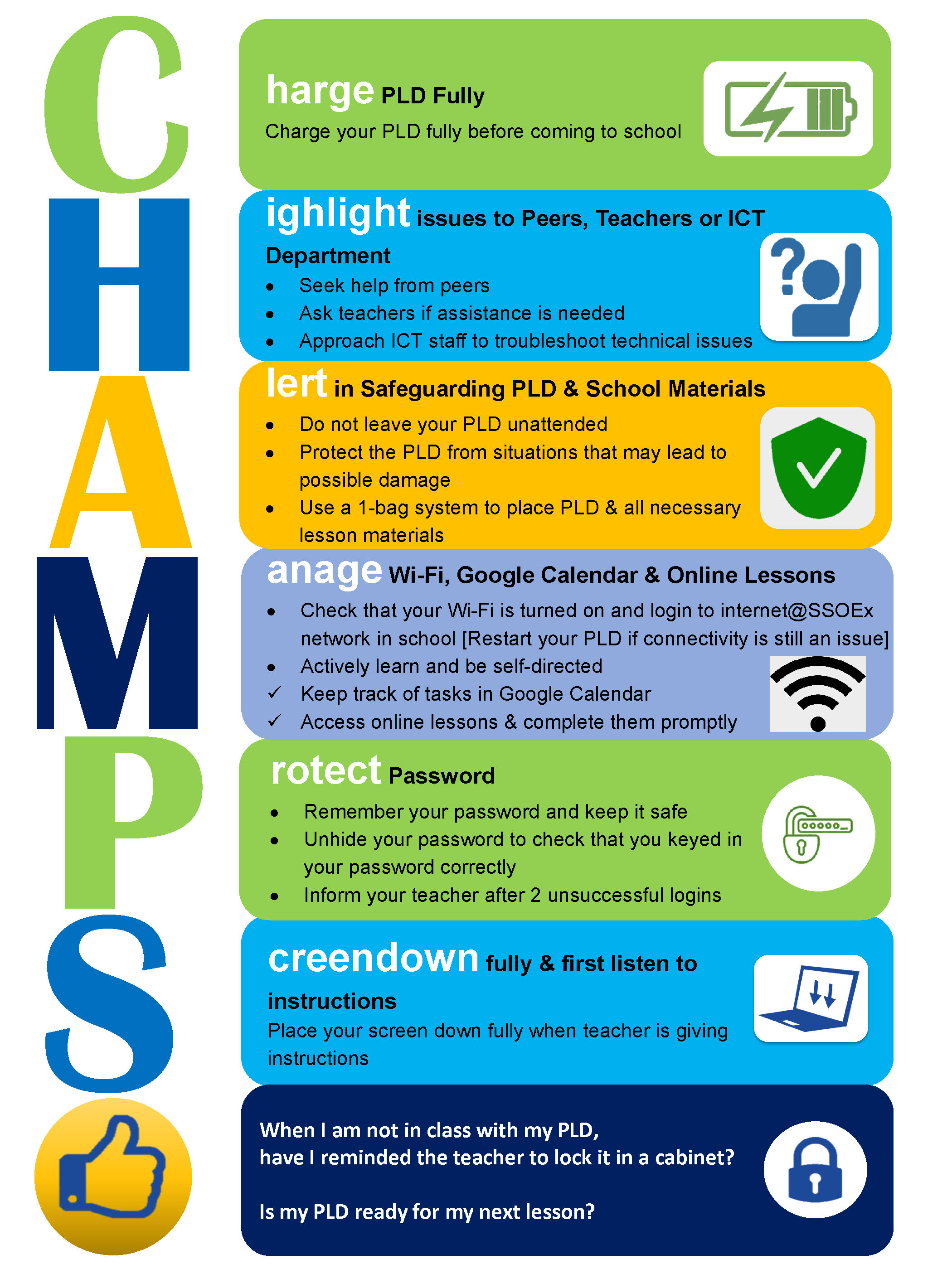 Use of PLD in school