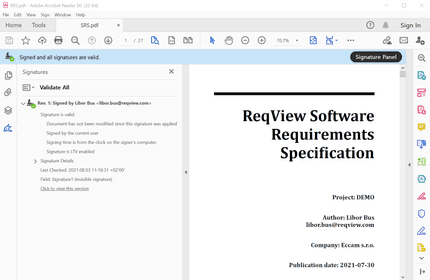 Export Documents to PDF | ReqView
