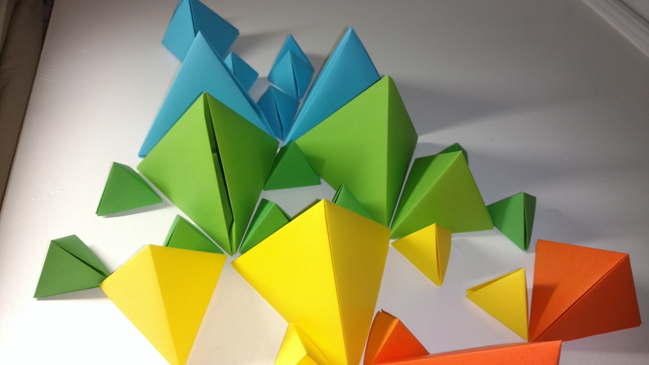 Origami Tetrahedron Instructions