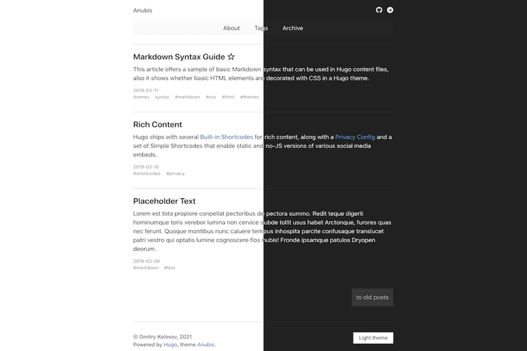 Complete List | Hugo Themes