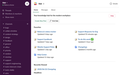 Slack Integration - Slab