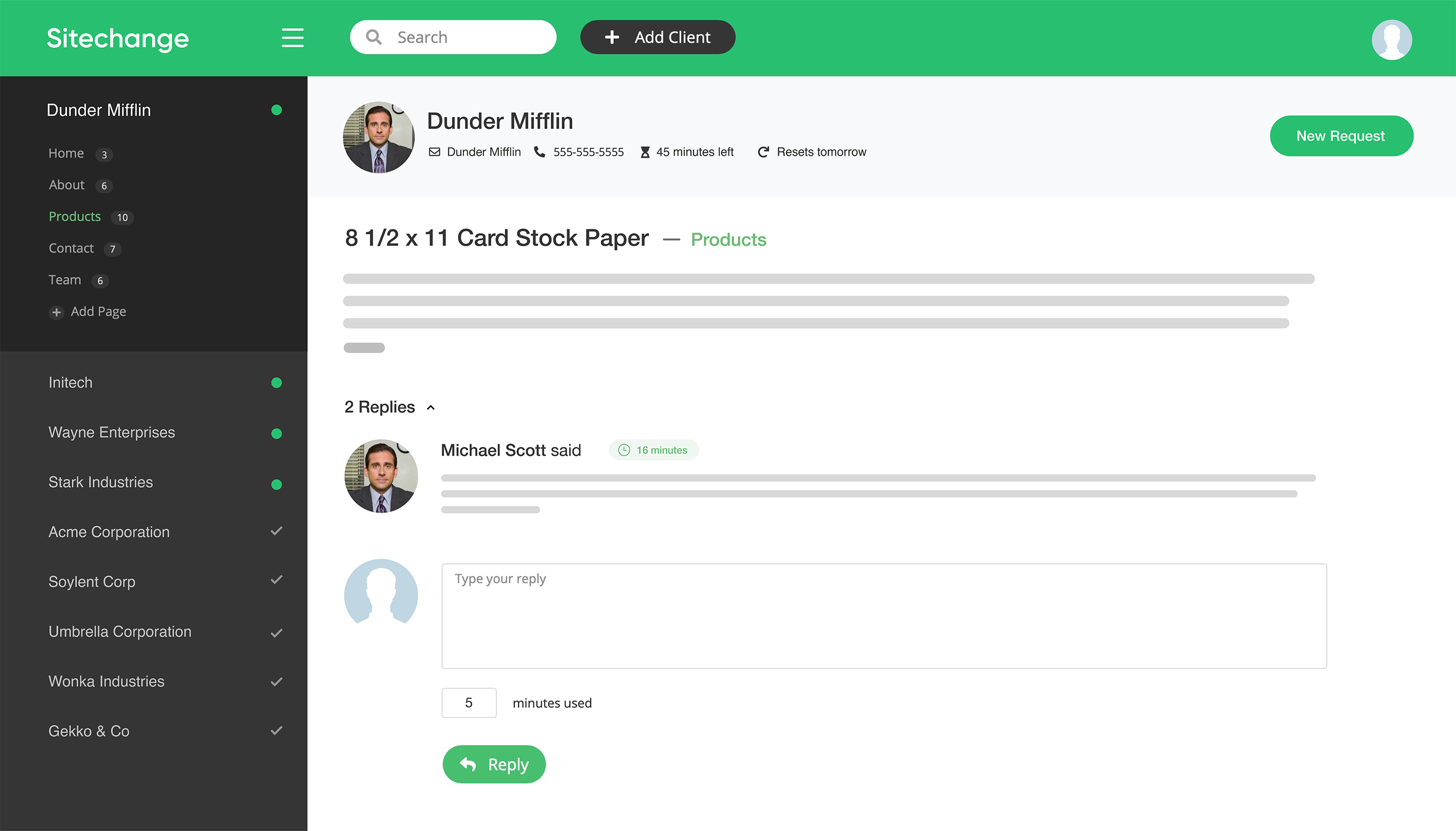 Track and manage website change requests - Sitechange