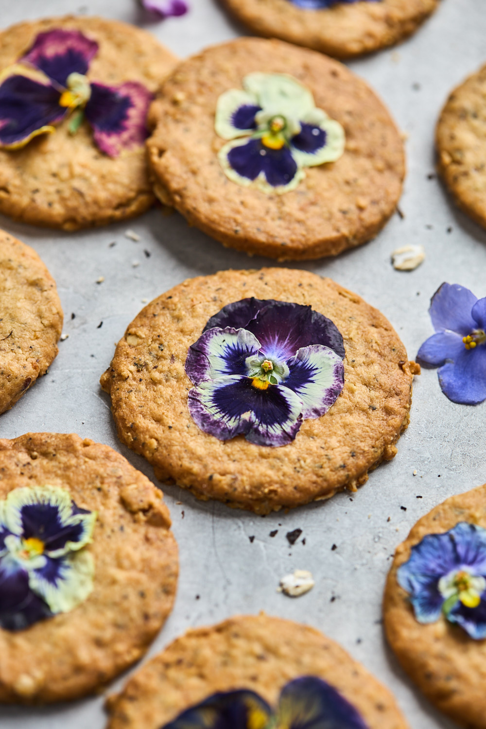 Lemon Earl Grey Shortbread Oatmeal Cookies | Olive & Mango