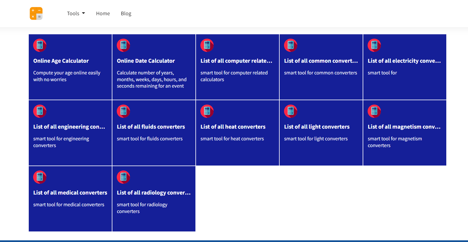 List of All Engineering Converters in Olacalculator