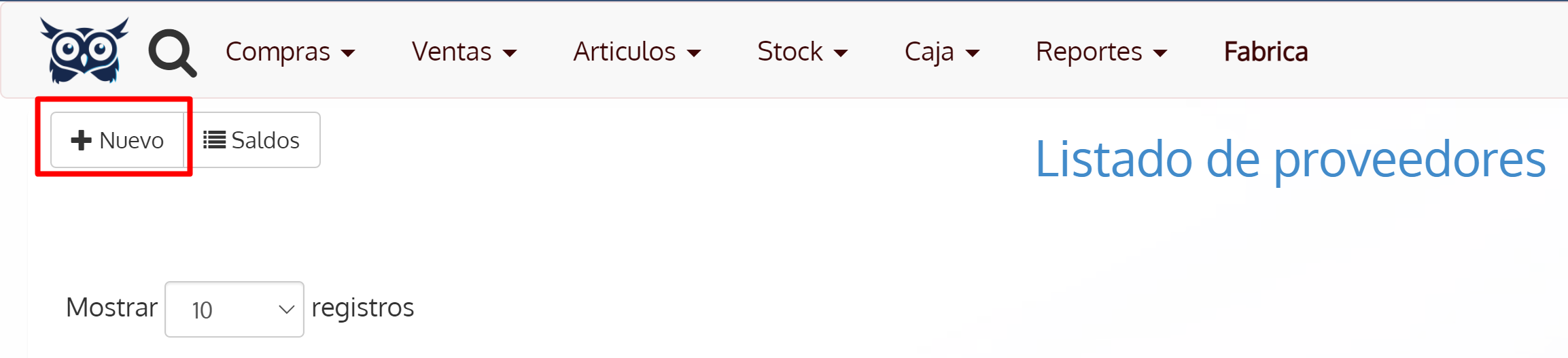 Crear proveedor | Ninox Docs