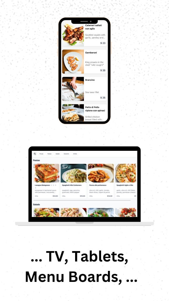 Digital Food Menus for Restaurants | 1Food Menu