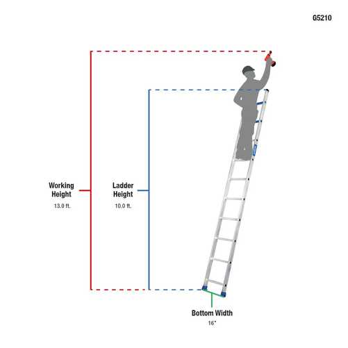 G5210 10ft Aluminium Straight Ladder (3m)
