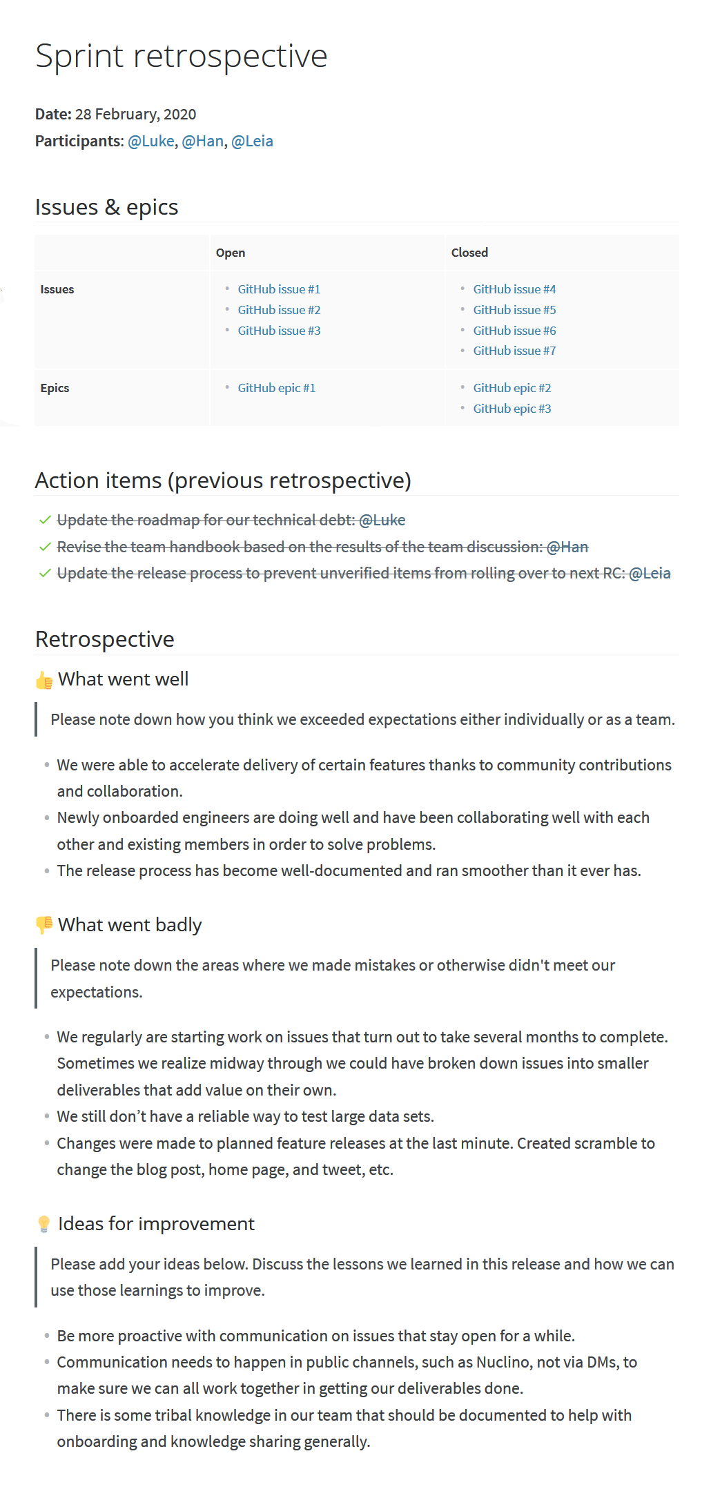 How to Run a Sprint Retrospective Meeting (with Examples)