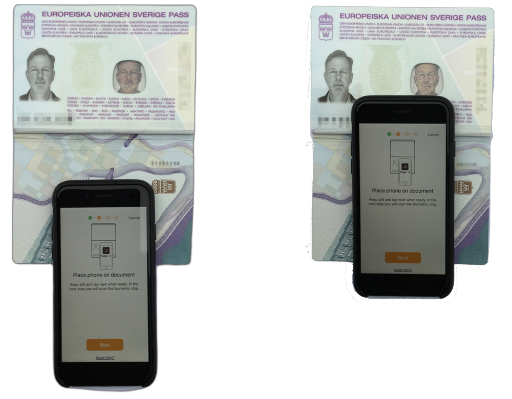 Passport Scanning Positions · Svipe ID