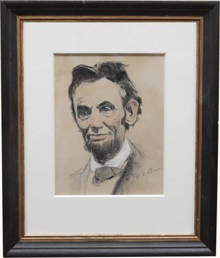 Cecil Calvert Beall - Portrait of Lincoln Painting For Sale