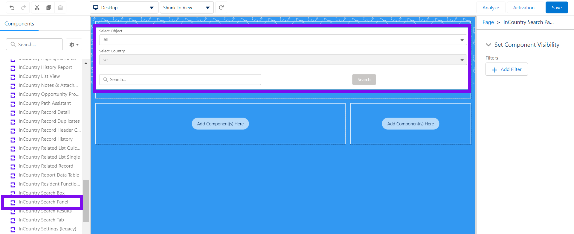 Managing web components - InCountry Docs