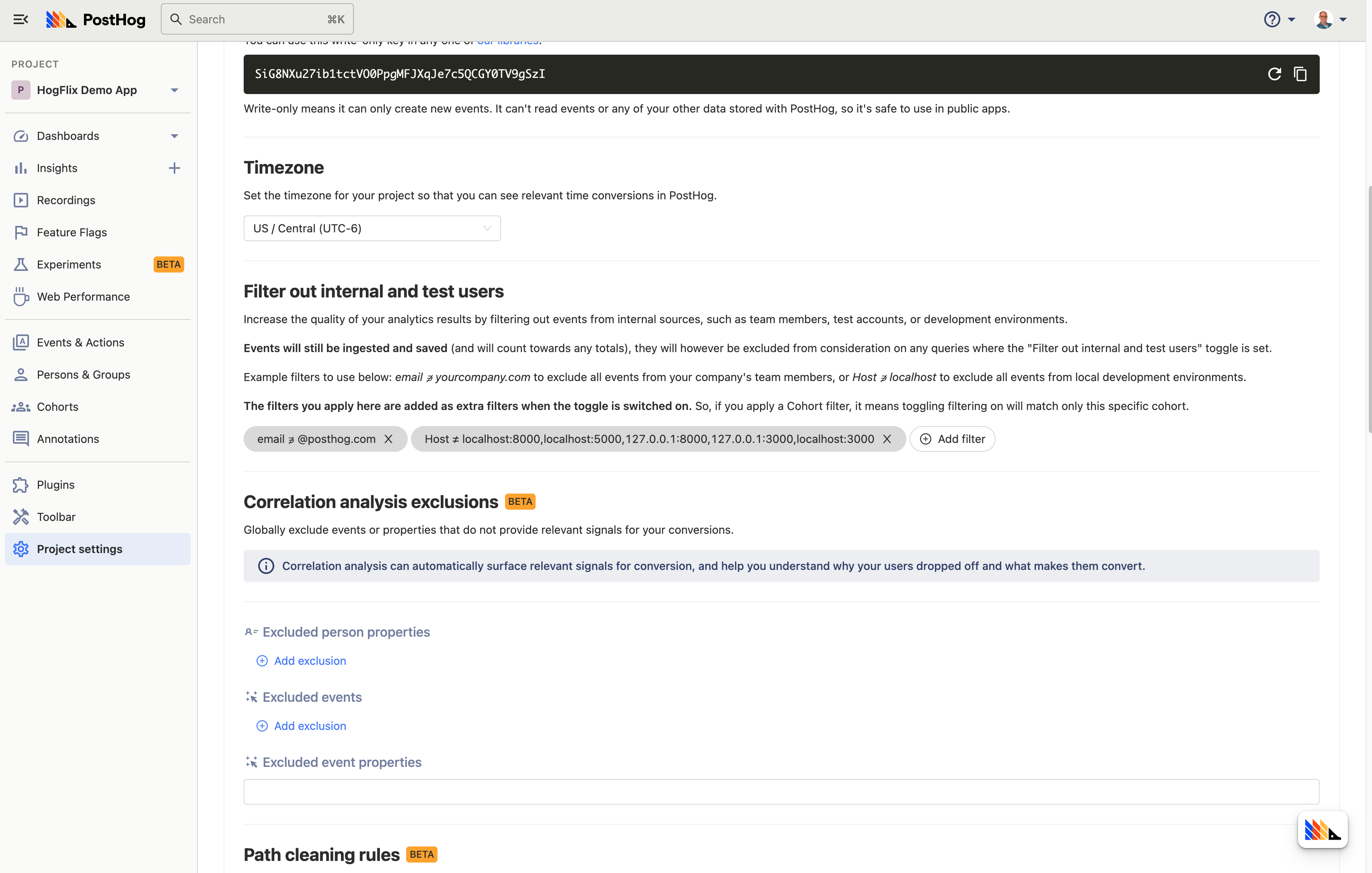 How to filter out internal users - PostHog