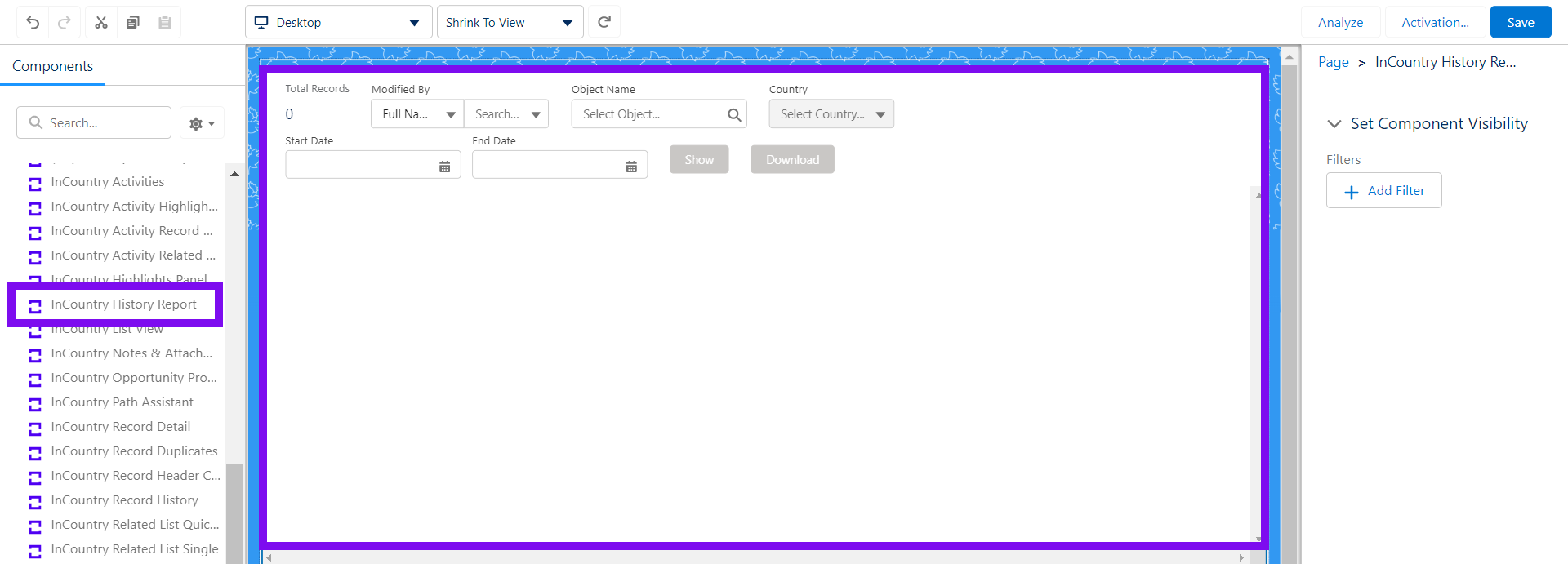 Managing web components - InCountry Docs