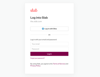 Okta Integration - Slab