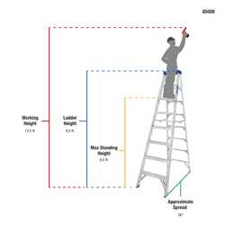 G5008 8ft Aluminium Step Ladder (2.4m)