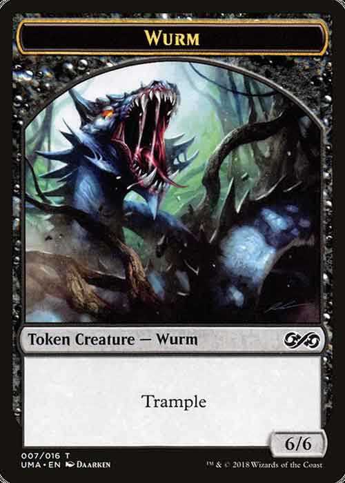 6/6 Black Wurm Creature Token | MTG.onl Tokens