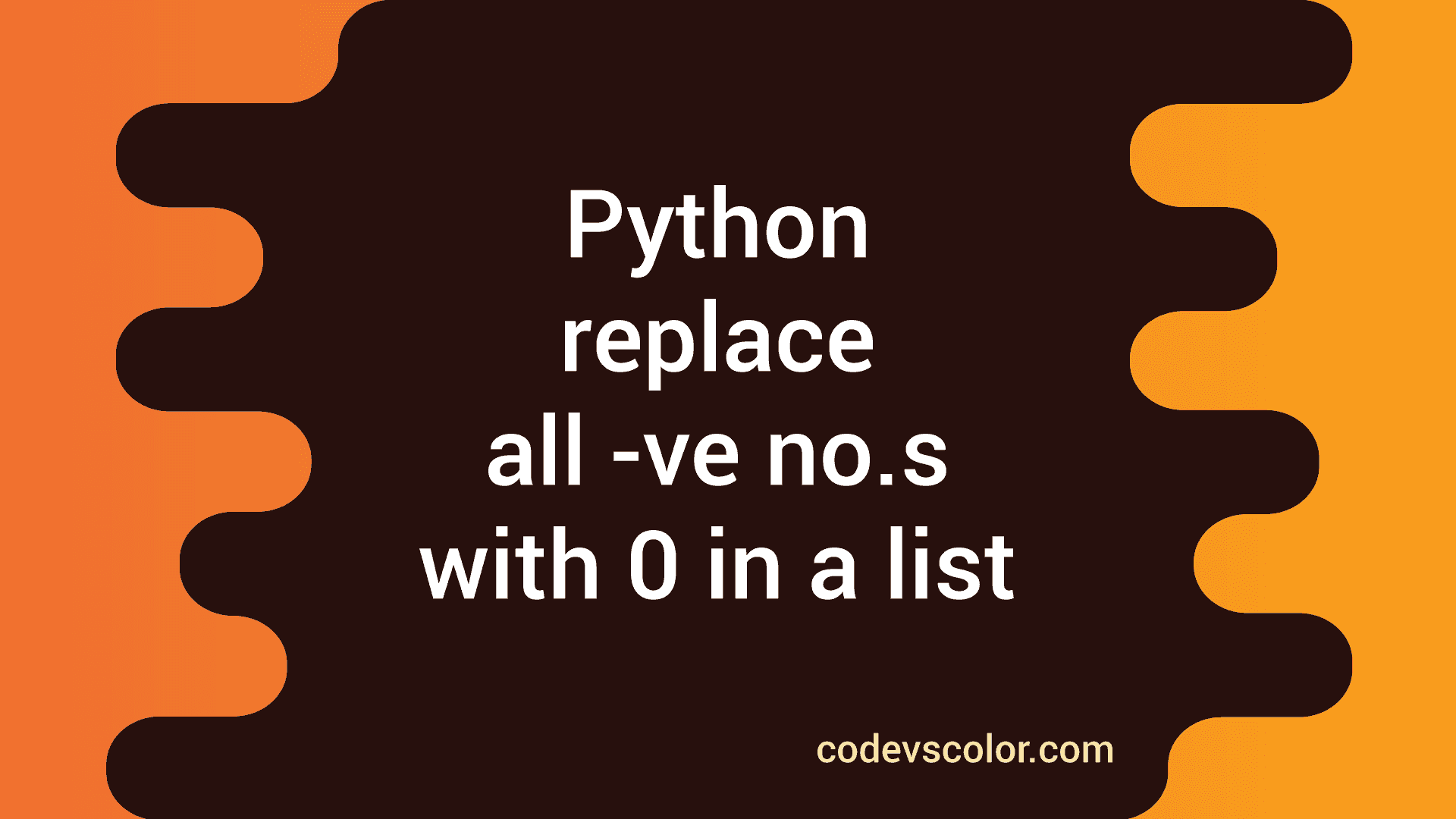 Python program to replace all negative numbers with zero in a list ...