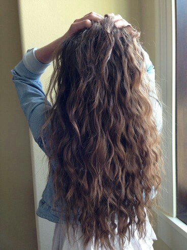 Long Layered Wavy Hair Back View