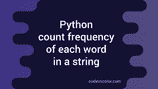 Python program to count the frequency of each word in a string ...