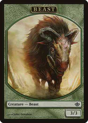 3/3 Green Beast Creature Token | MTG.onl Tokens
