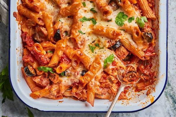 Spicy Tuna Pasta Bake Olive Mango