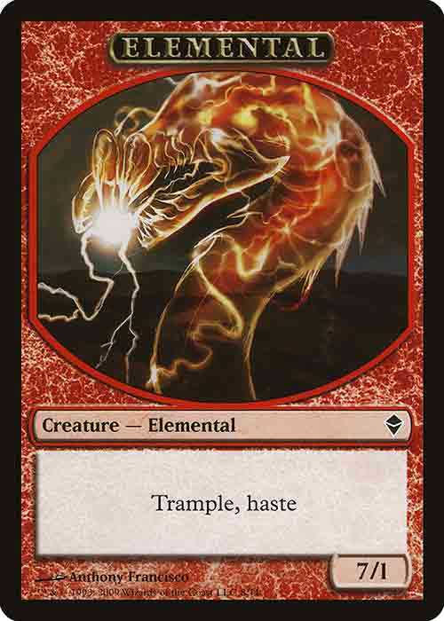 7/1 Red Elemental Creature Token | MTG.onl Tokens