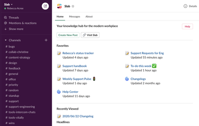 Slack Integration - Slab
