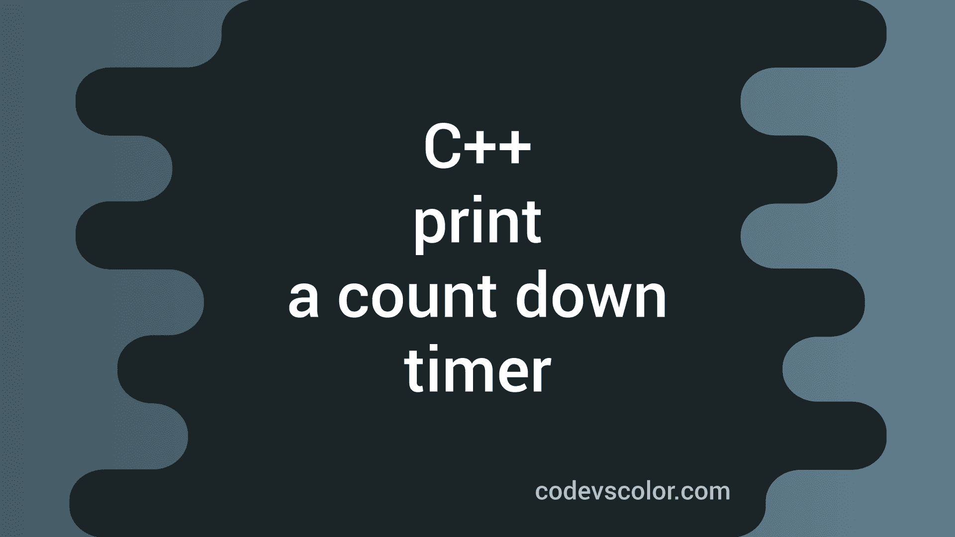 Write A Count Down Timer Program In C Codevscolor