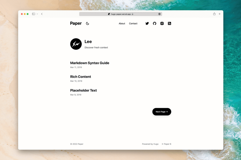 Complete List | Hugo Themes