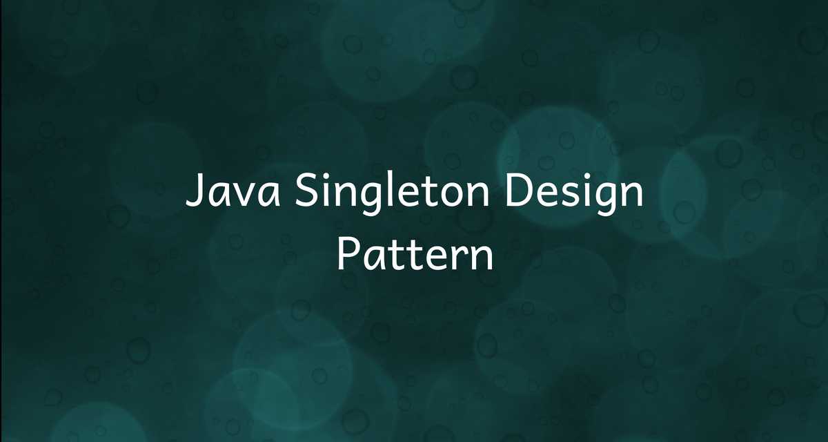 Java Singleton Design Pattern Example | CalliCoder Java Singleton Design Pattern Example | CalliCoder