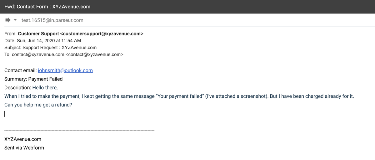 Create new Freshdesk tickets from emails | Parseur